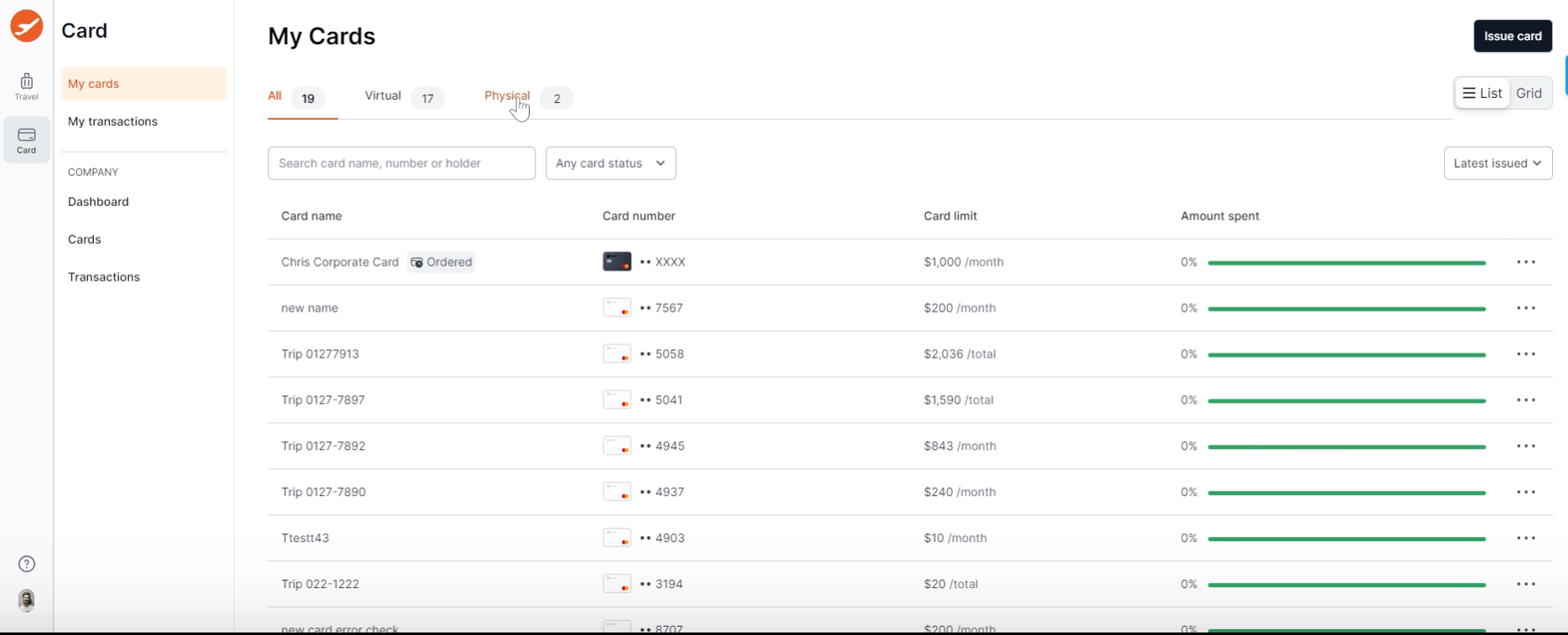 How to activate a physical card?